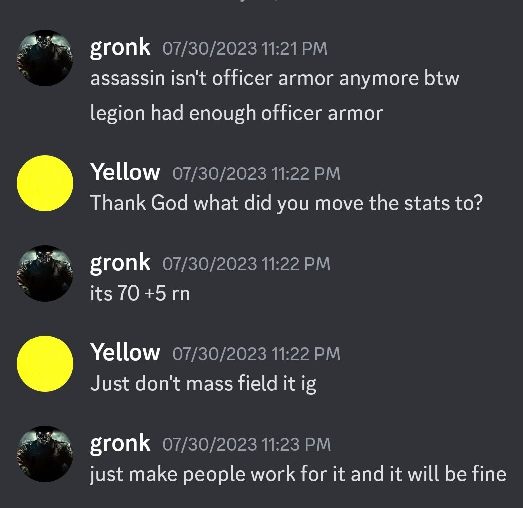 Assassin armor nerf - Accepted - Divide Networks