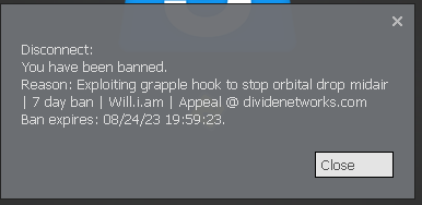 Ban appeal - Denied - Divide Networks