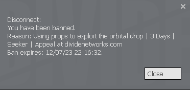 Erik's first ban appeal - Accepted - Divide Networks