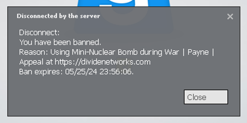 3rd Lou-Tenant's Big Green Ban Appeal - Page 2 - Accepted - Divide Networks